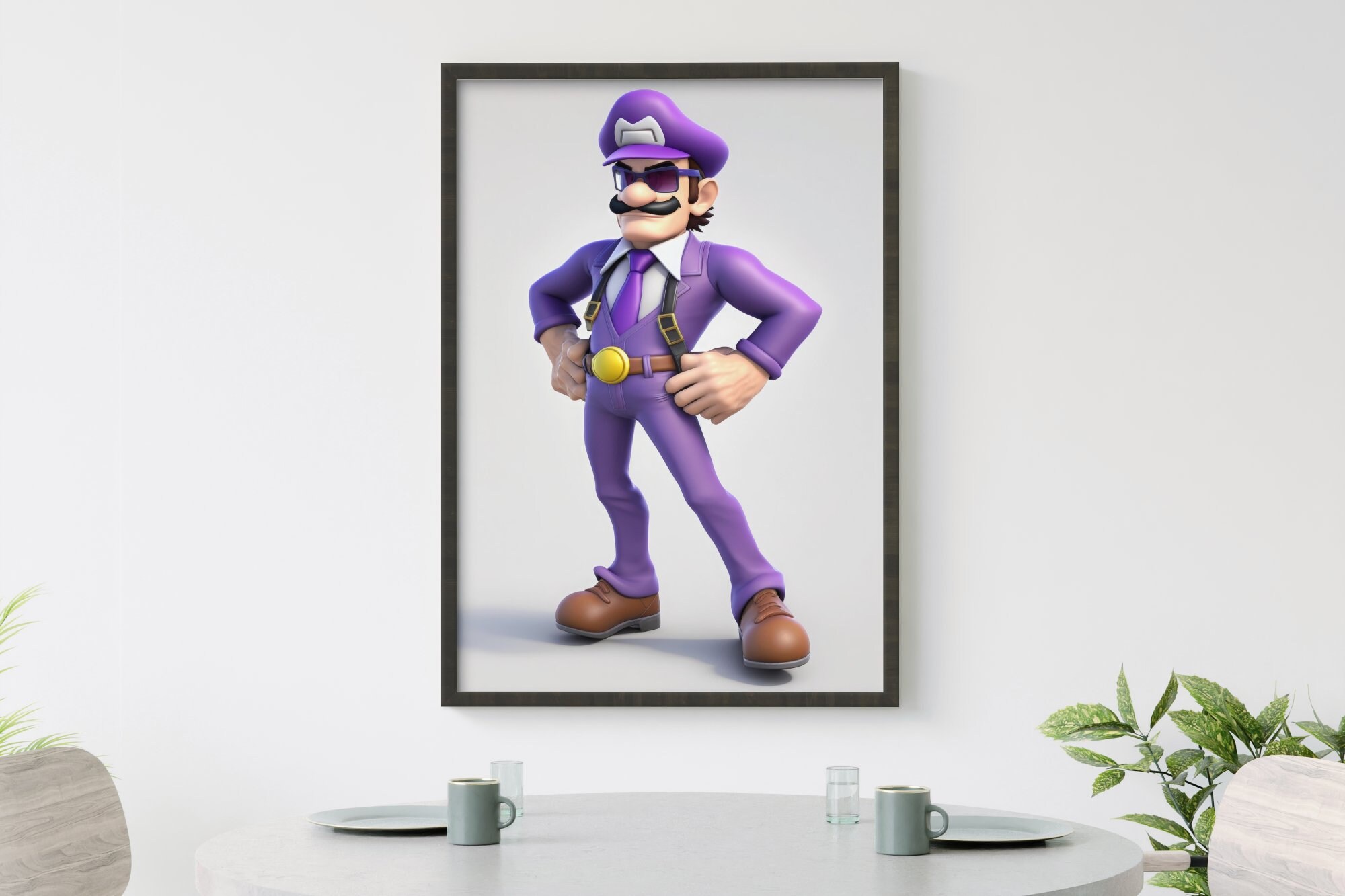 Waluigi Wall Art - Waluigi Print - Printable Wall Art - Digital ...