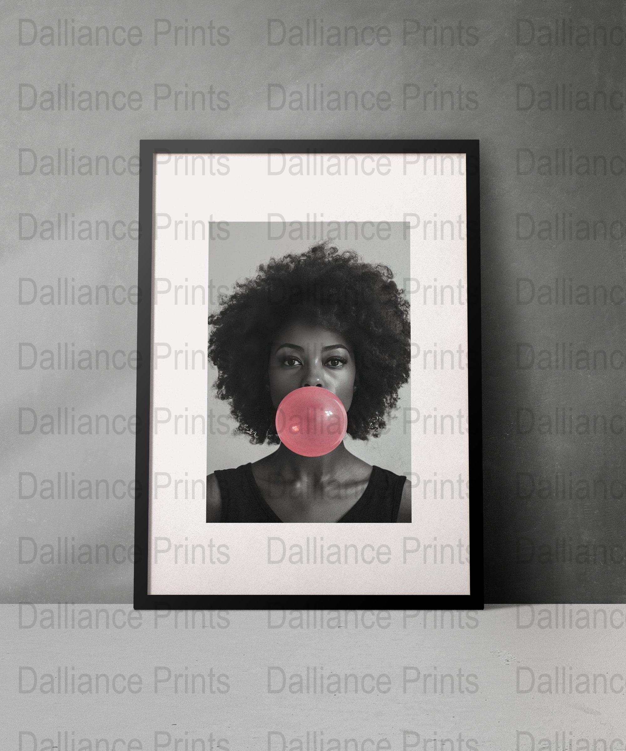 Bubble Gum Poster - Gum Print - Bubble Gum Wall Art - Afro Photo ...