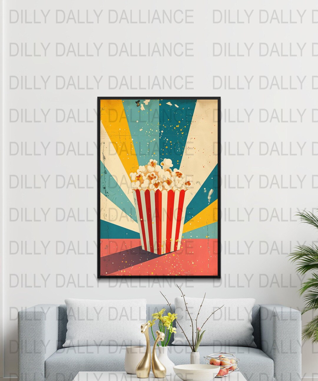 Popcorn Poster - Popcorn Print - Kitchen Wall Art - Digital Download ...