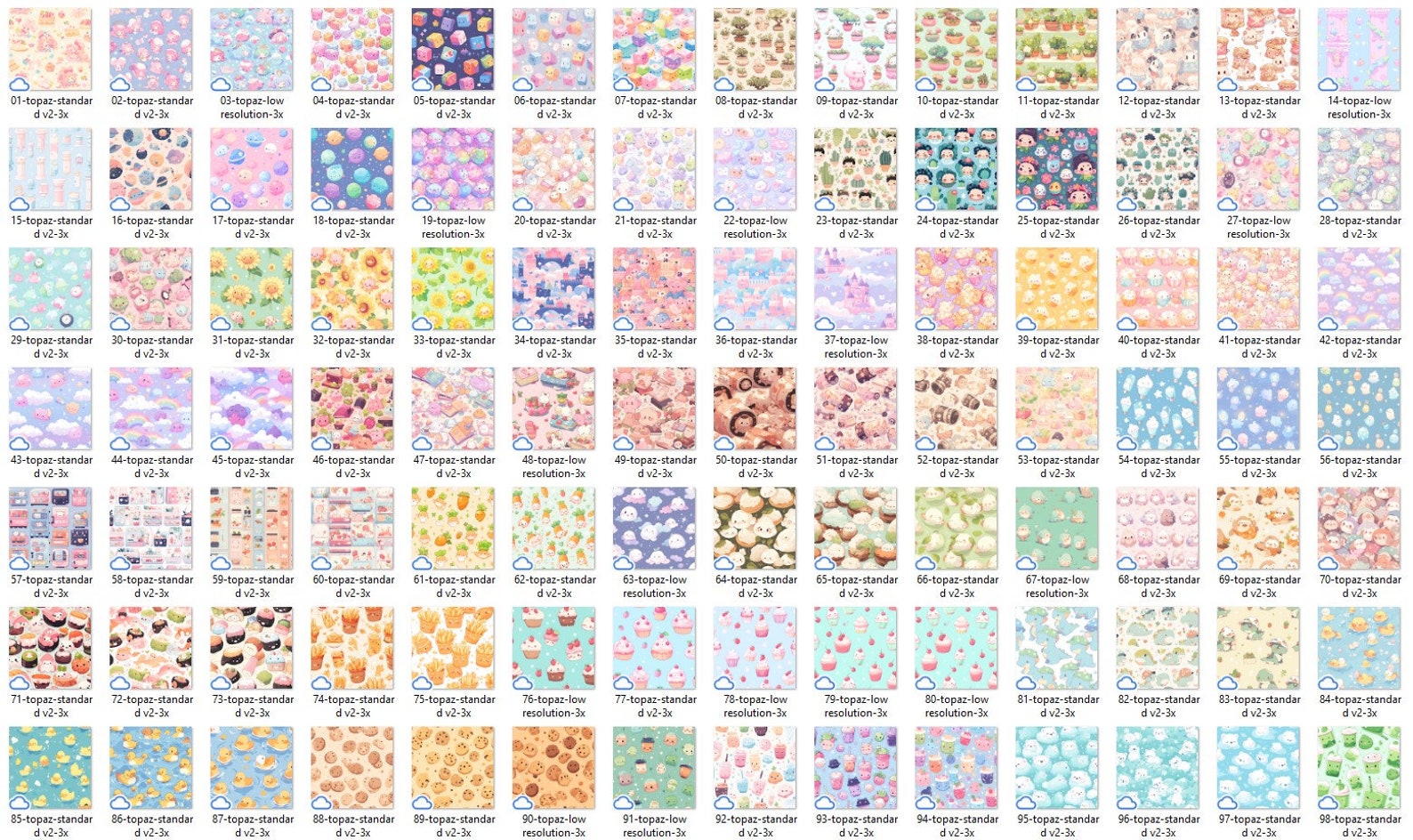 350 Kawaii Patterns - Kawaii Patterns - Wallpaper - Seamless Patterns ...