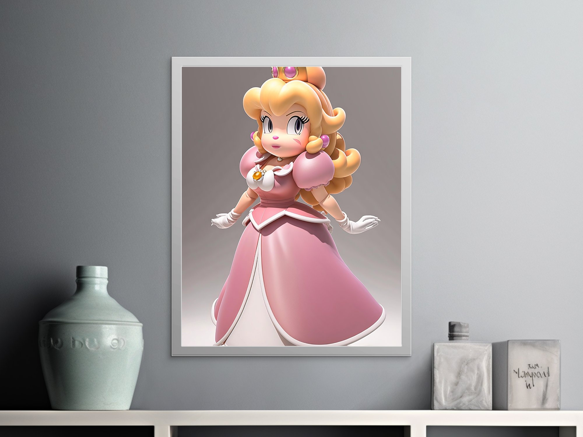 Princess Peach Wall Art Princess Peach Print Printable Wall Art Digital ...