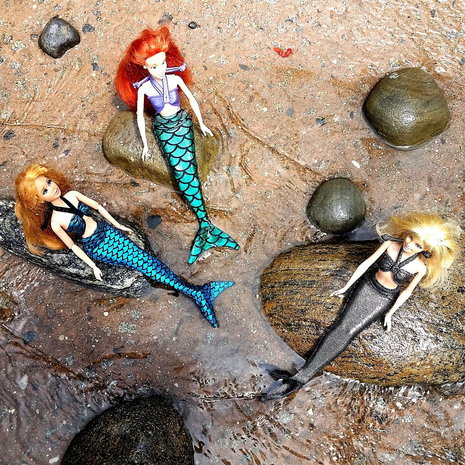 Set Of 5 Barbie Mermaid Tail Sets 5 Colors Mermaid Tails For Etsy