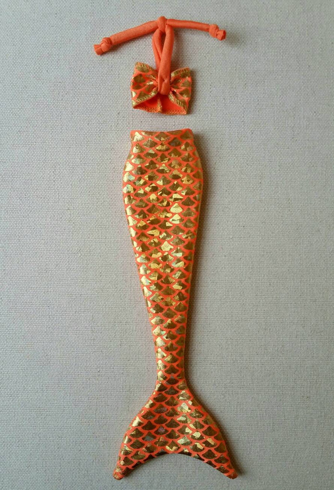 New Mermaid Tail And Top Set For Barbie Orangegold Etsy