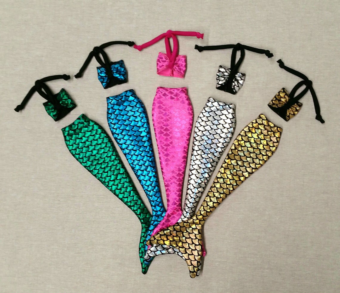 Set Of 5 Barbie Mermaid Tail Sets 5 Colors Mermaid Tails For Etsy