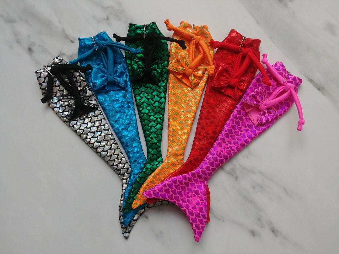 Set Of 2 Mermaid Tail Sets In Rainbow Colors For 12 Fashion Dolls 16 Scale Handmade Doll