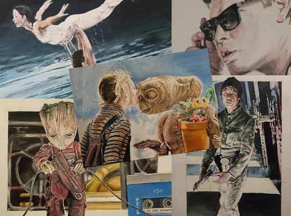 A Movie Scene of Your Choice Acrylic Painting 10'' X | Etsy