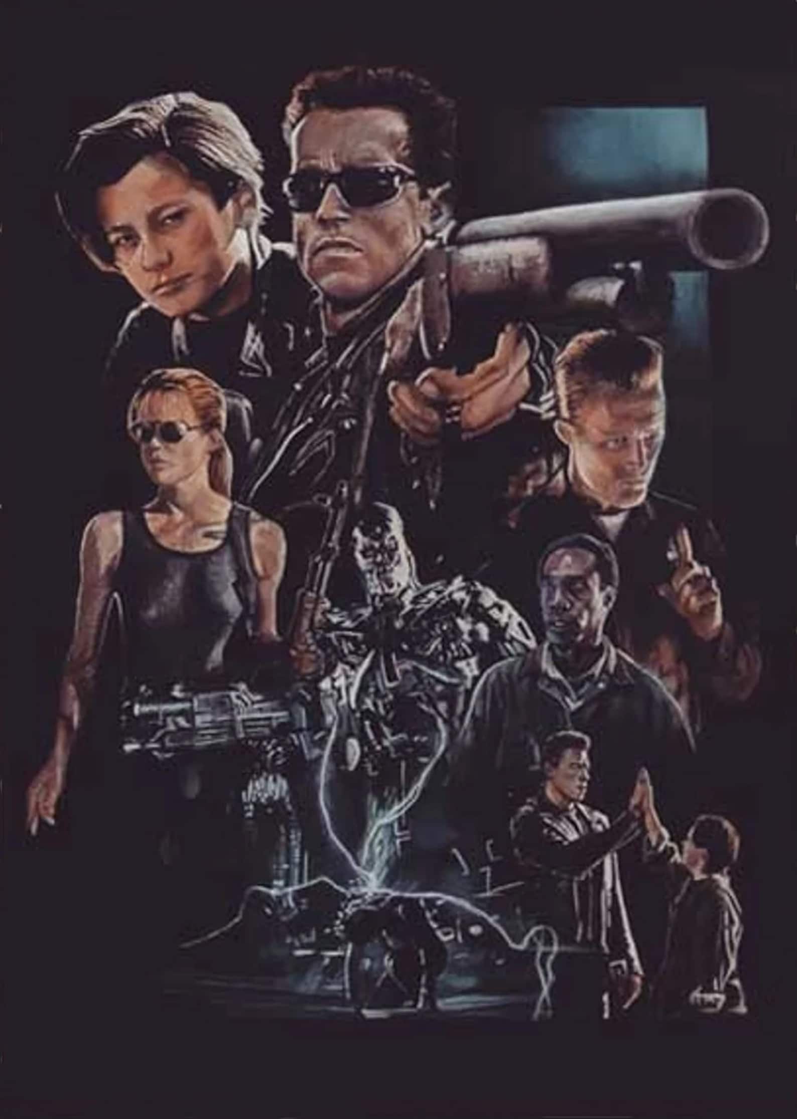 Terminator 2 - ORIGINAL PAINTING ART 15'' X 20'' - Etsy
