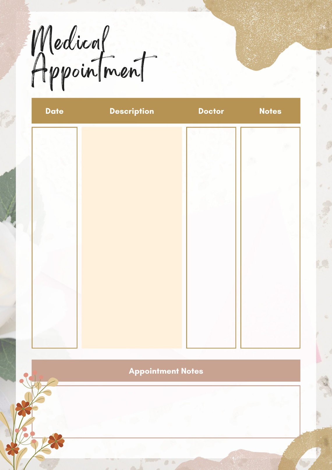 Medical Planner | Medical Printable | Healthcare Planner | Health ...