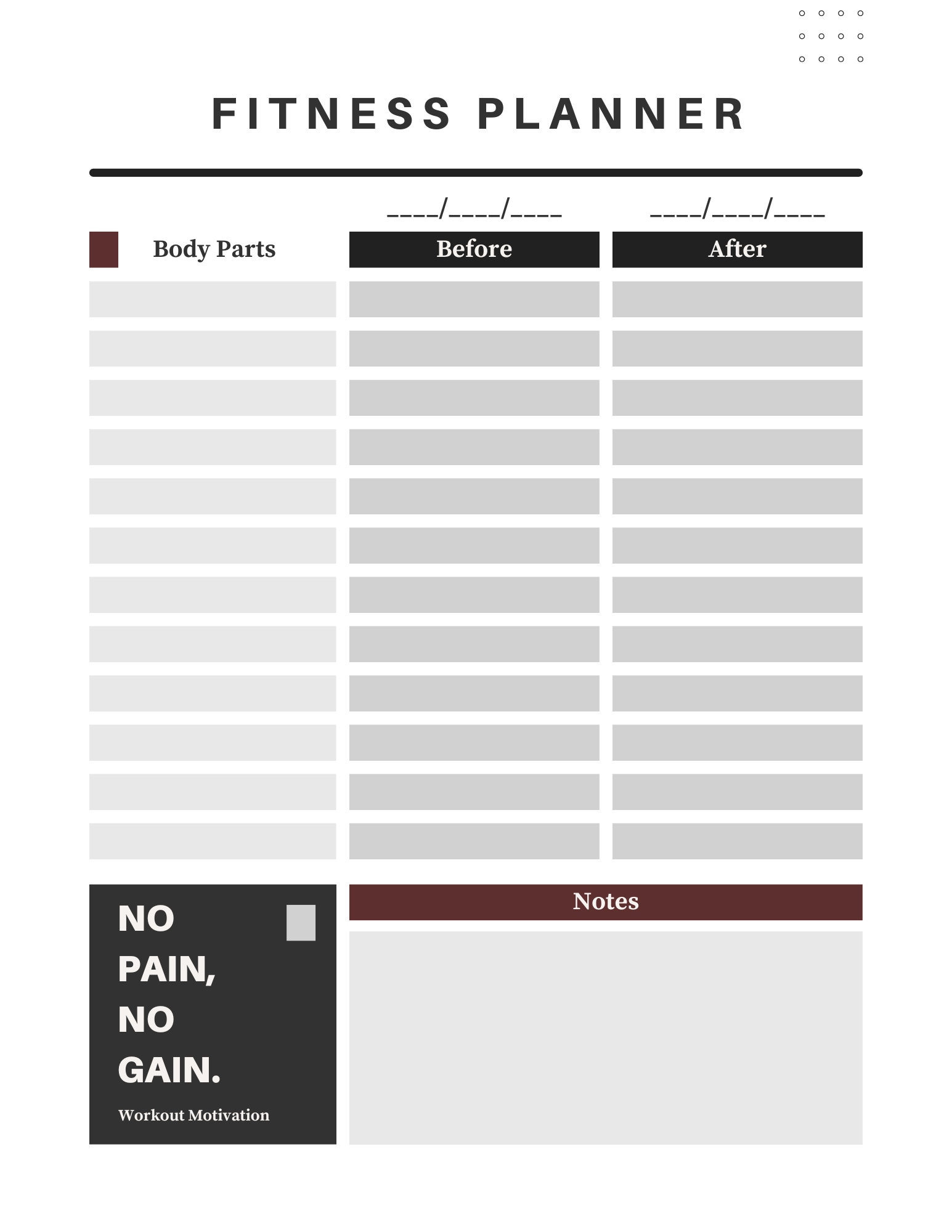 Fitness Planner | Printable Fitness Planner | Fitness Planner | Fitness ...