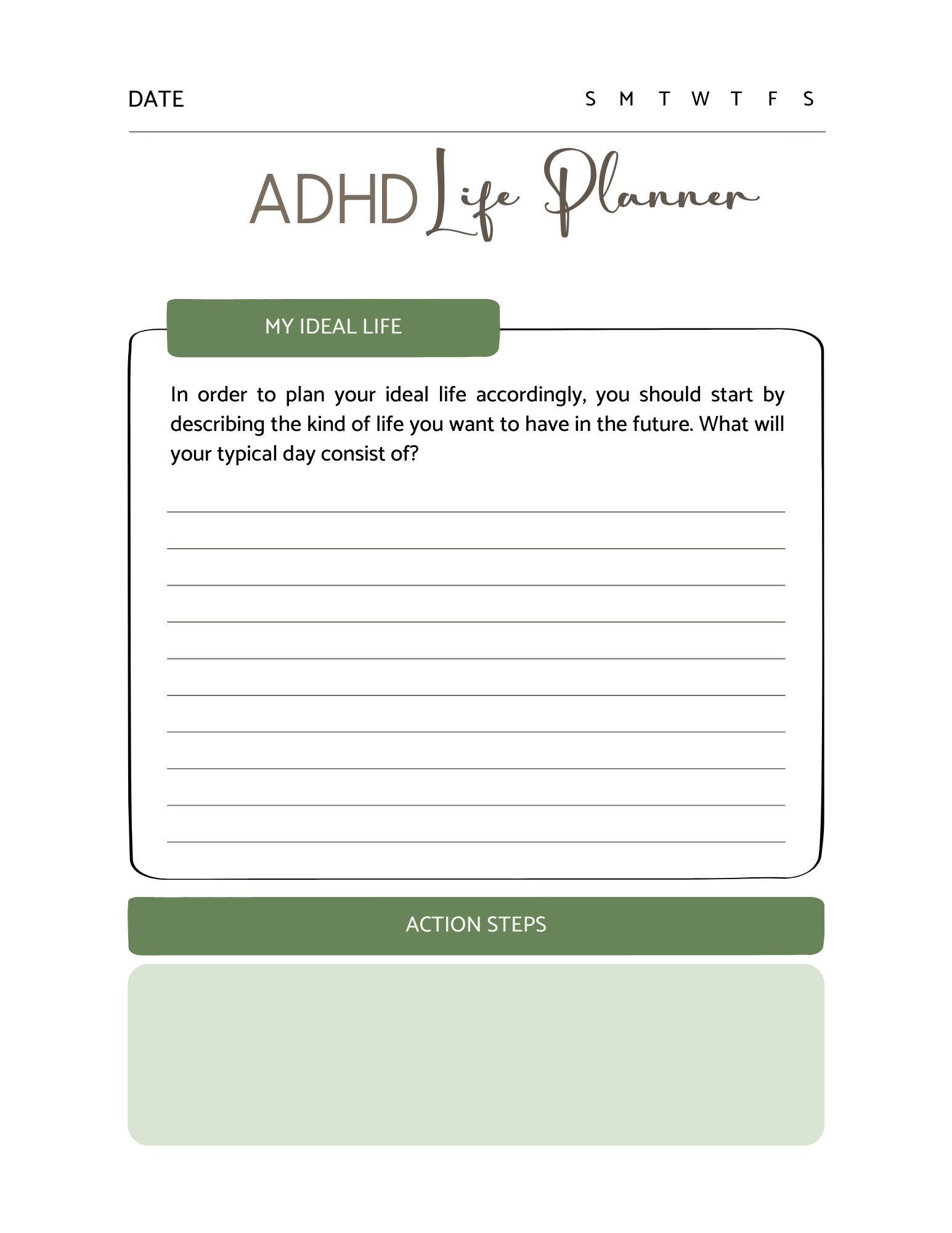 ADHD Life Planner | Life Planner Bundle | Planner Digital ...