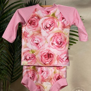 Rosie Posie Baby Rash Guard Swim Set - Etsy