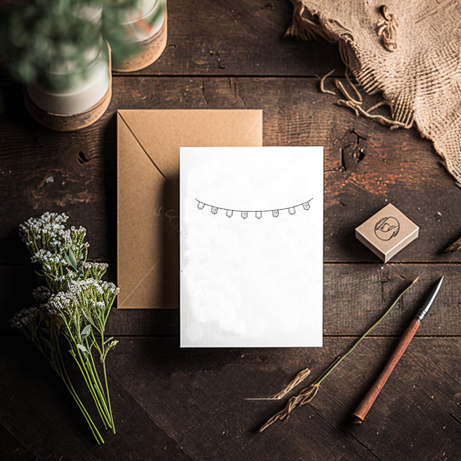 Hand Drawn Pennants Bundle to Download Svg, Streamers Jpg, Doodle ...