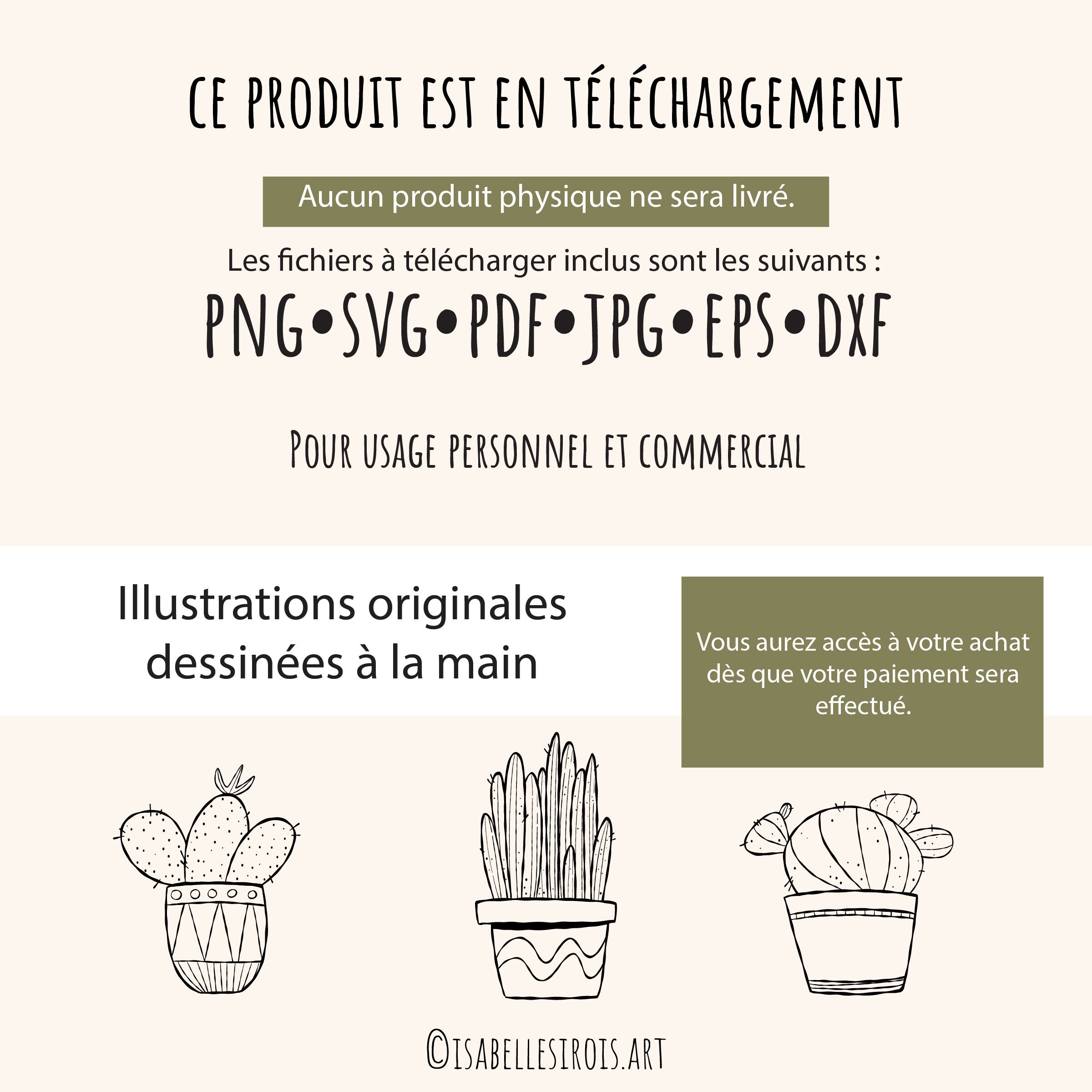 Cacti Bundle to Download Svg, Hand Drawn Cacti Jpg, Doodle Cacti Pdf ...