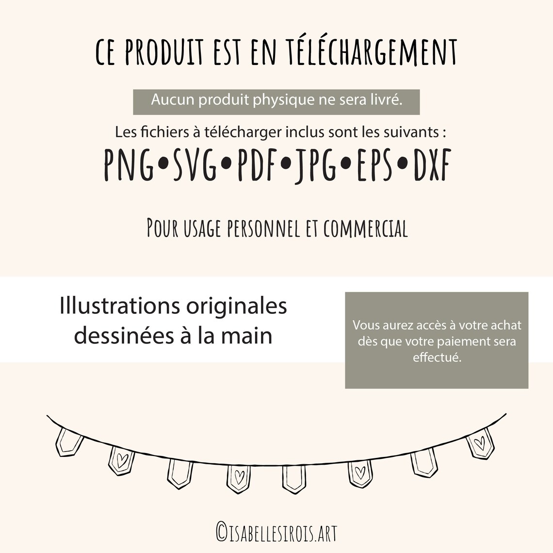 Hand Drawn Pennants Bundle to Download Svg, Streamers Jpg, Doodle ...