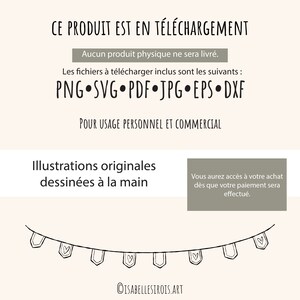 Hand Drawn Pennants Bundle to Download Svg, Streamers Jpg, Doodle ...