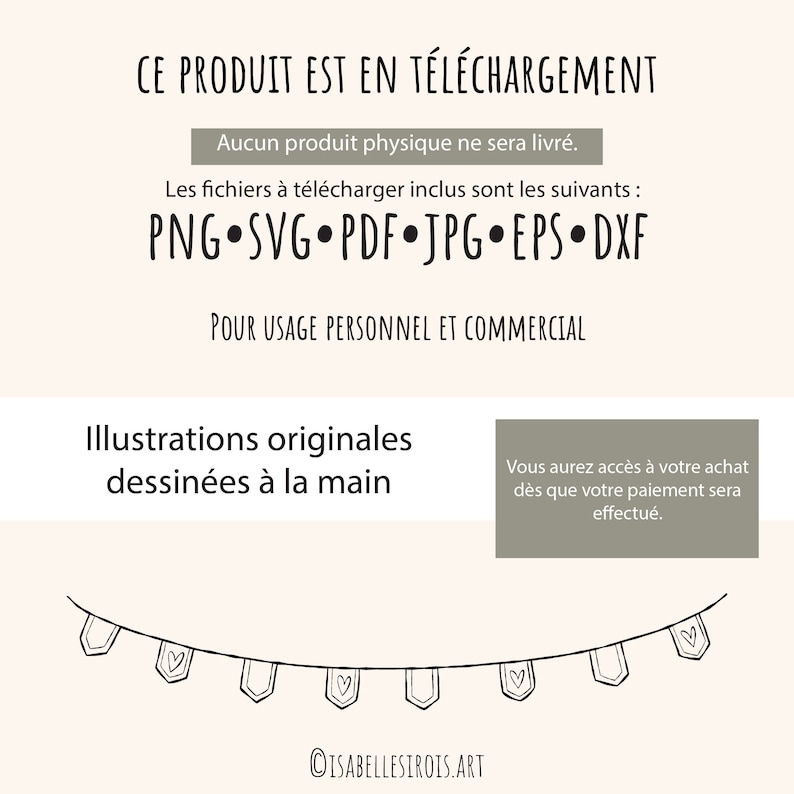 Hand Drawn Pennants Bundle to Download Svg, Streamers Jpg, Doodle ...