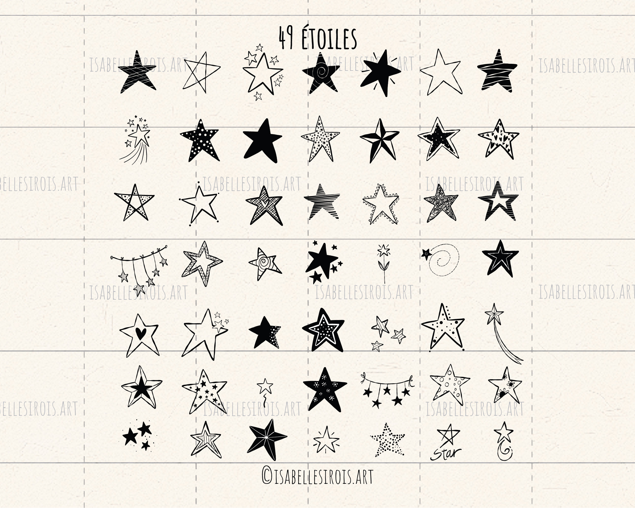 Stars Bundle to Download Svg, Hand Stars Jpg, Doodle Stars Pdf, Stars ...