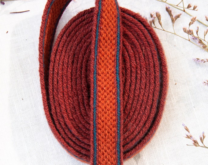 Tablet Woven Belt Knot Pattern Missed Hole Technique Wool Tablet ...
