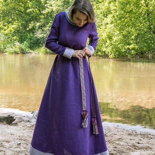 Early Medieval Viking Linen Underdress With Linen Hems for - Etsy
