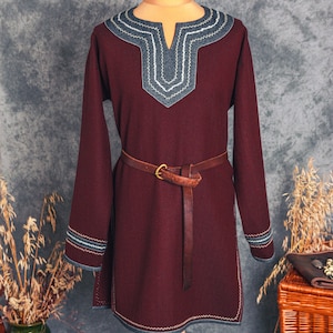 Early Medieval Scandinavian Wool Tunic With Slit and Wool Handmade ...