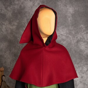 Early Medieval Bocksten Wide Warm Wool Hood With Linen Lining for ...
