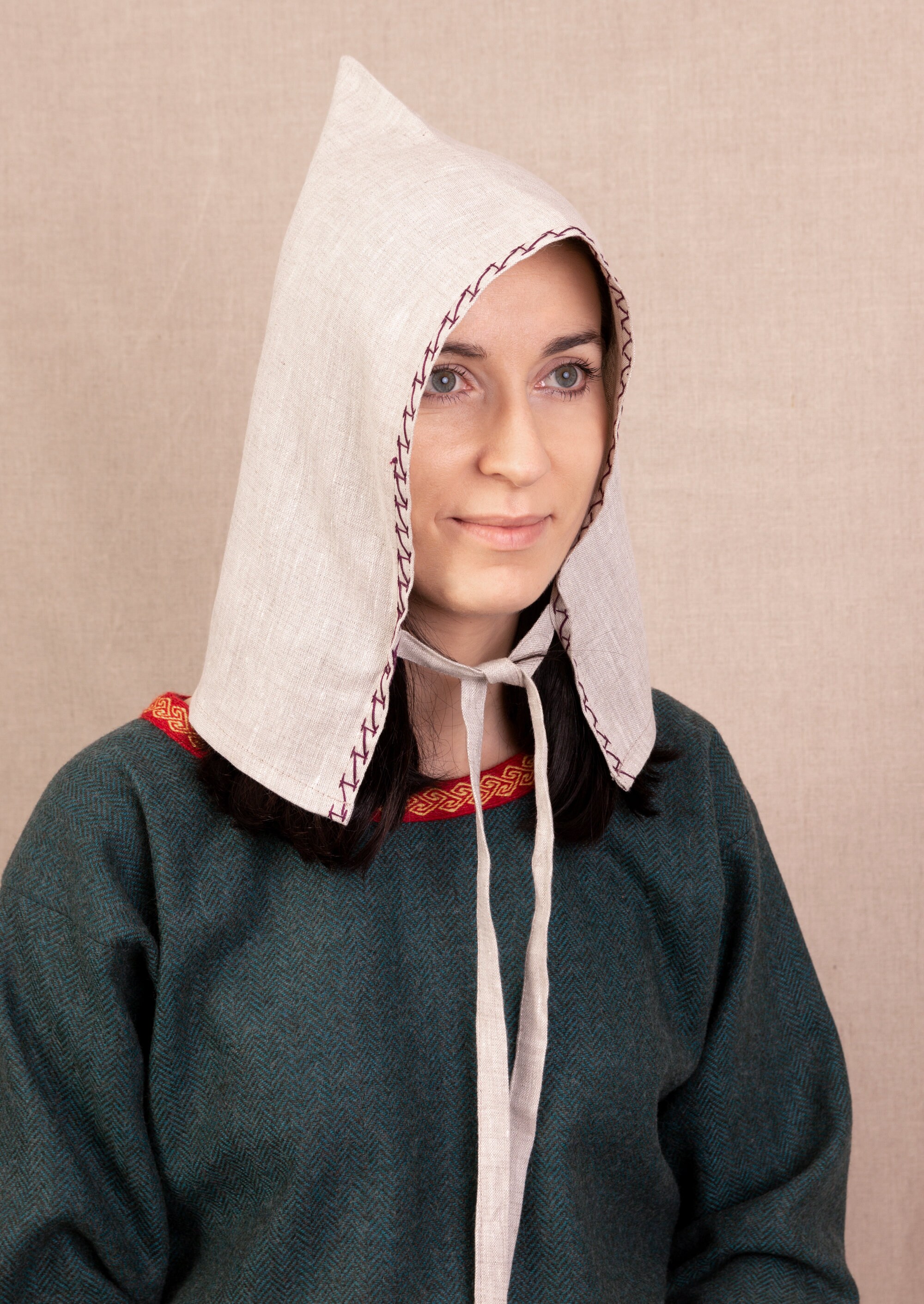 Early Medieval Jorvik Viking Linen Bonnet/scarf With Handmade - Etsy UK