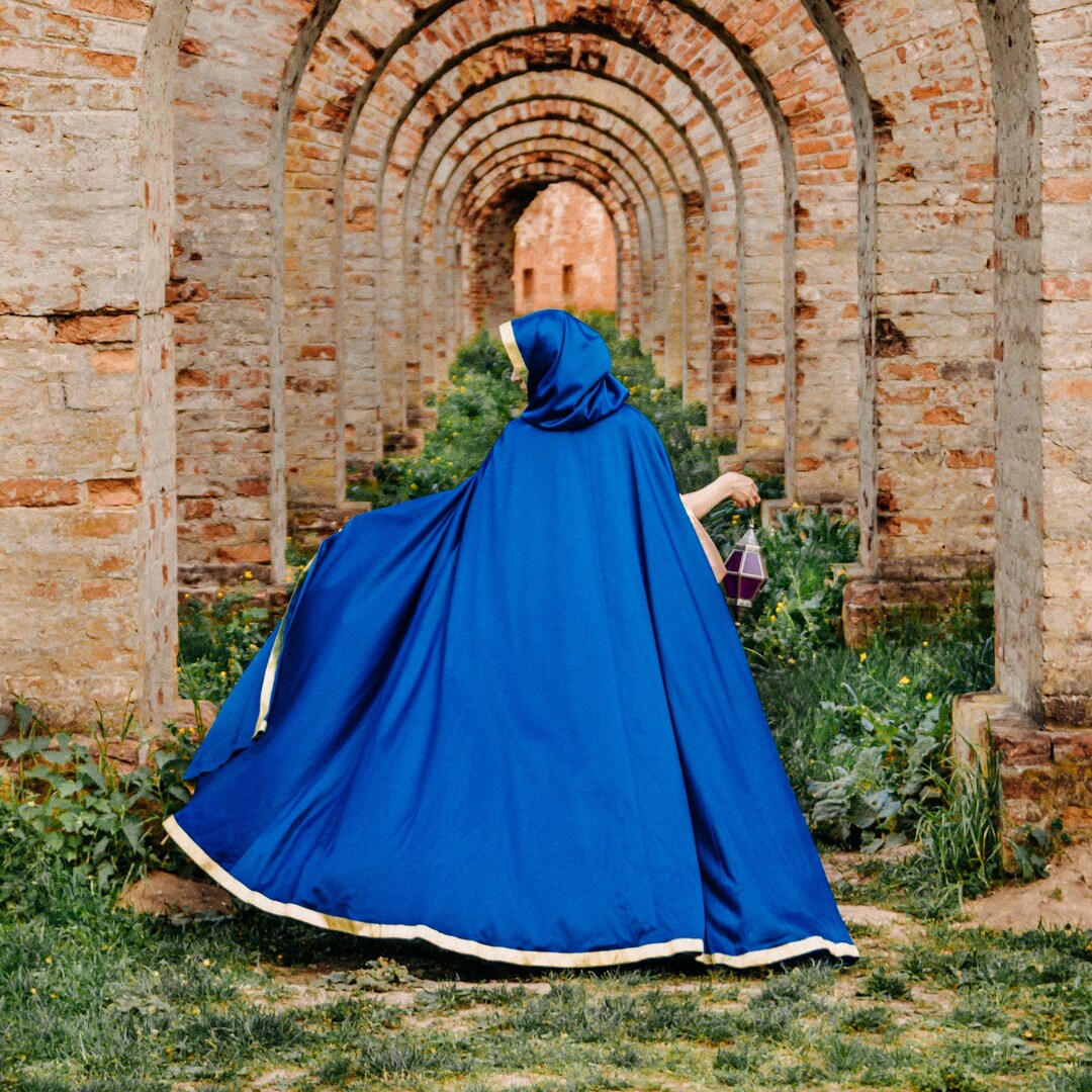 Medieval Renaissance Faire Elf Medium-weight Cotton Satin Wide Trimmed ...