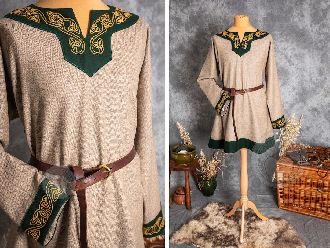 Early Medieval Ceremonial Wool Rich Tunic With Slit Neckline and ...