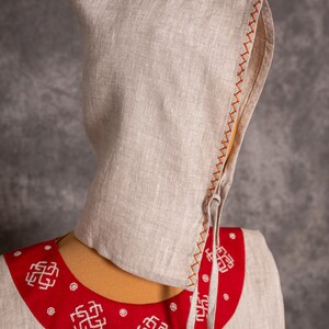 Early Medieval Jorvik Viking Linen Bonnet/scarf With Handmade ...