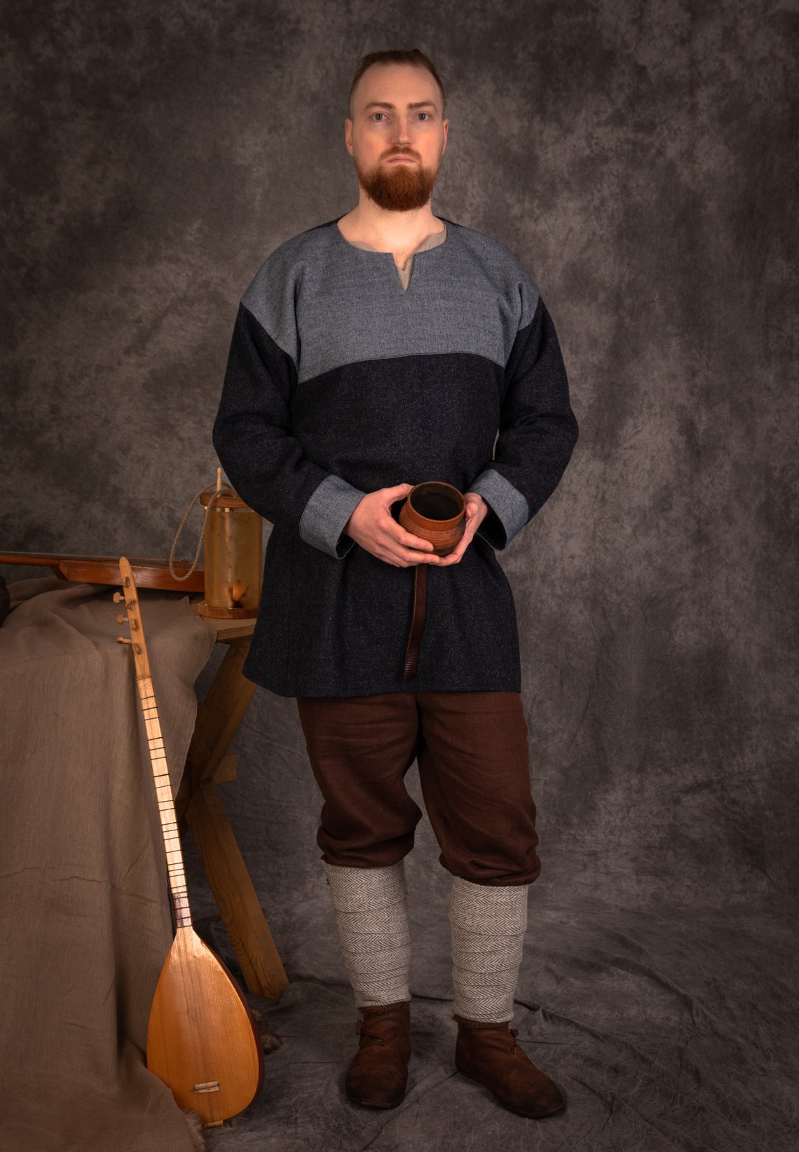 Early Medieval Wool Tunic With Wool Hems From Birka for Viking | Etsy