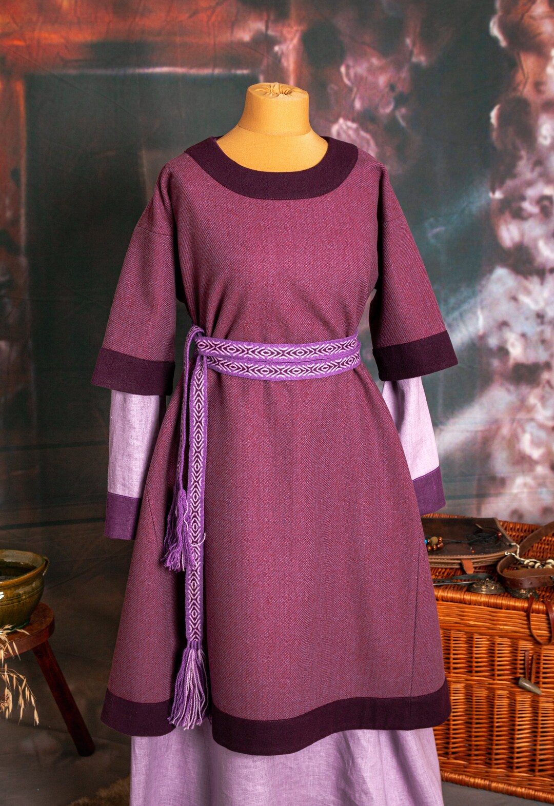 IN STOCK | Early Medieval Warm Wool Tunic With Wool for Slavic Kiev Rus ...