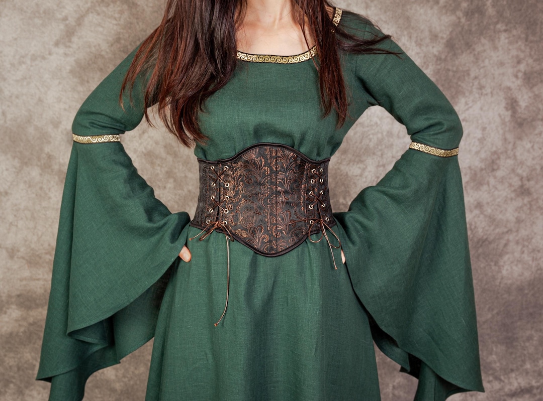 Fantasy Laced Corset Belt Made of Faux Jacquard With Bonning and Zipper ...