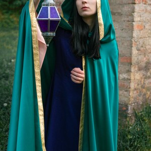 Medieval Renaissance Faire Elf Medium-weight Cotton Satin Wide Trimmed ...