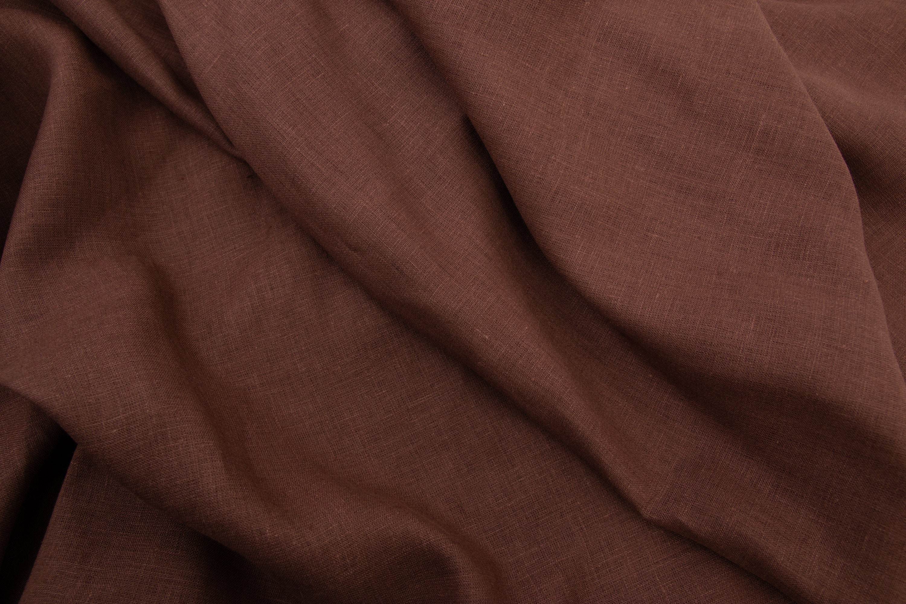 Natural pure 100% brown linen Flax brown fabric 185g/m2 | Etsy