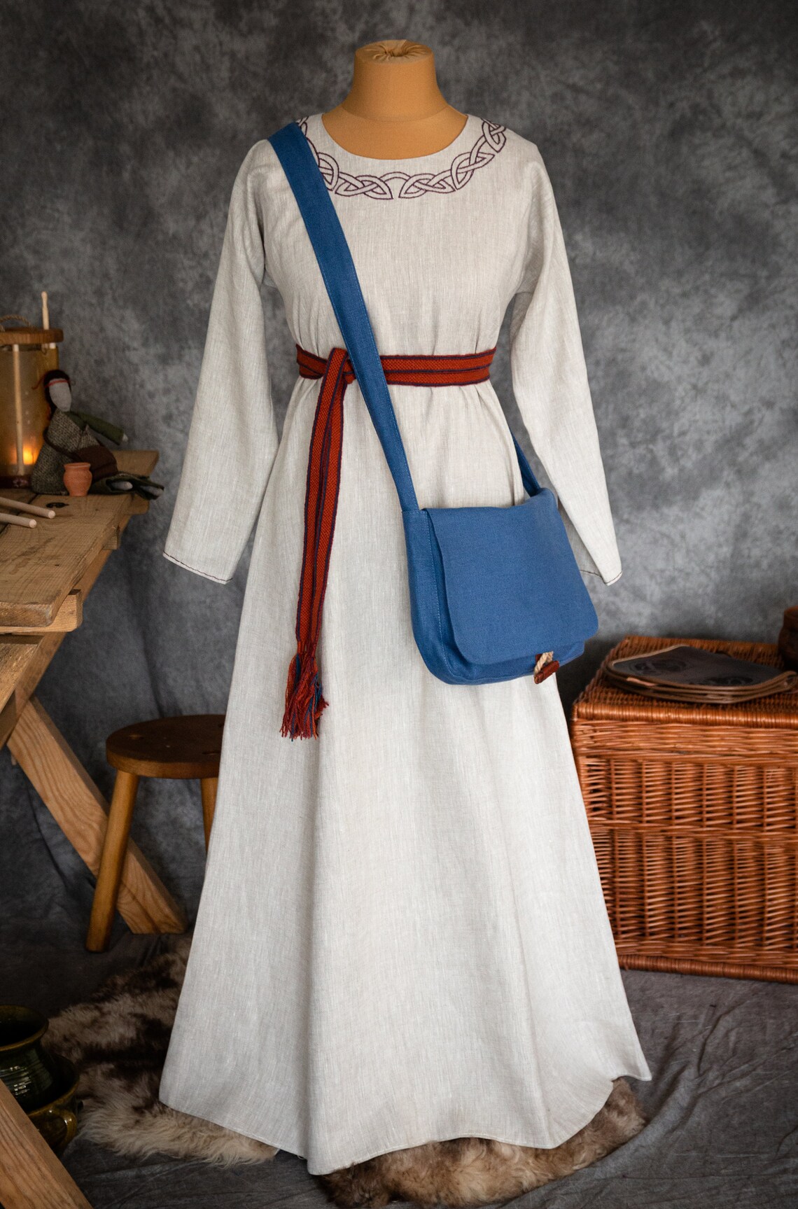 Early Medieval Viking Big Linen Bag for Viking and Slavic Man - Etsy