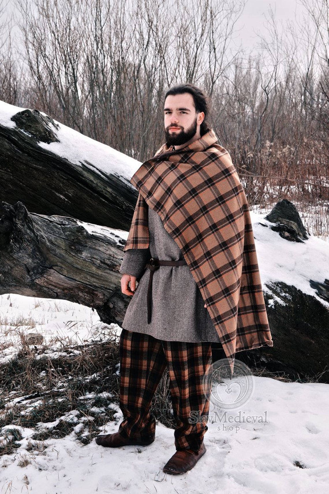 Early Medieval Celtic Plaid Wool Rectangular Cloak With Wool - Etsy