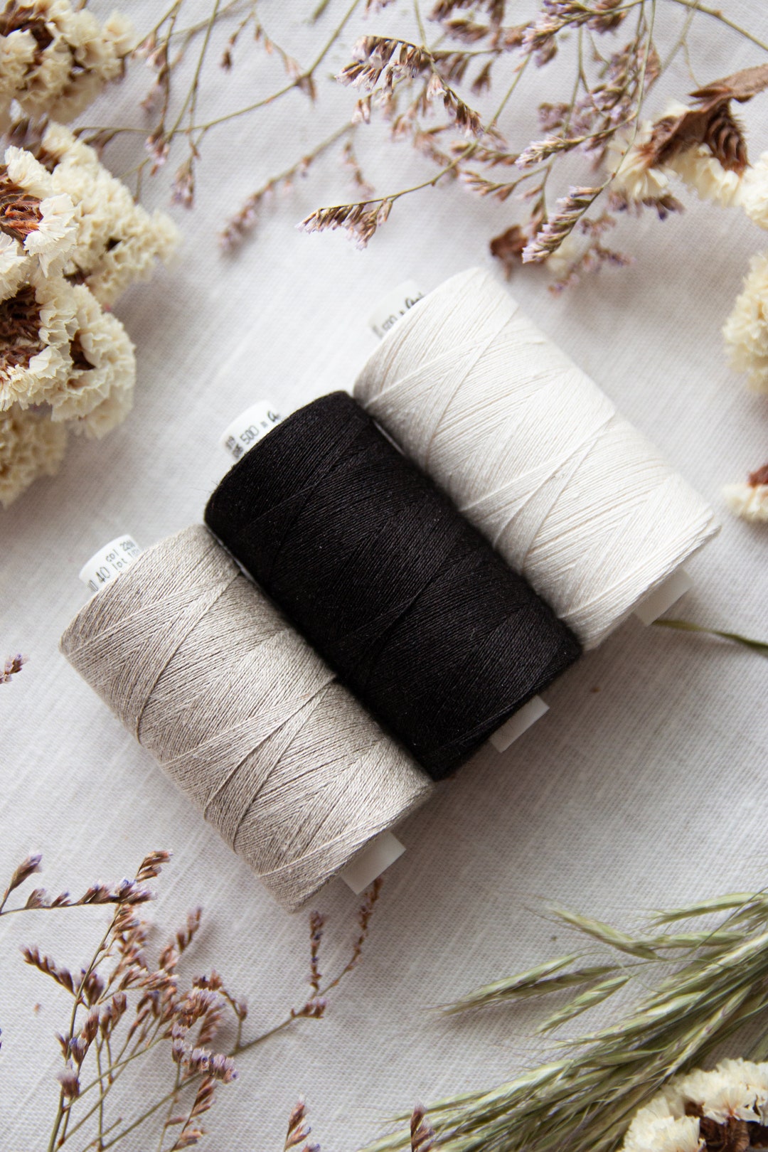 Linen Thread Thin Soft, Big Spools 500m! for Hand or Machine Sewing ...