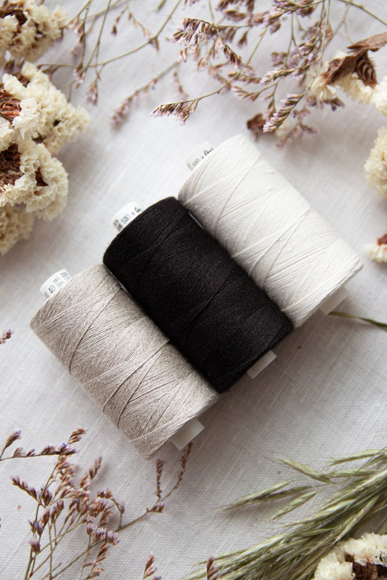 Linen Thread Thin Soft, Big Spools 500m! for Hand or Machine Sewing ...