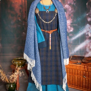 Early Medieval Plaid/checked/tartan Wool Apron Dress Smokkr for Viking ...