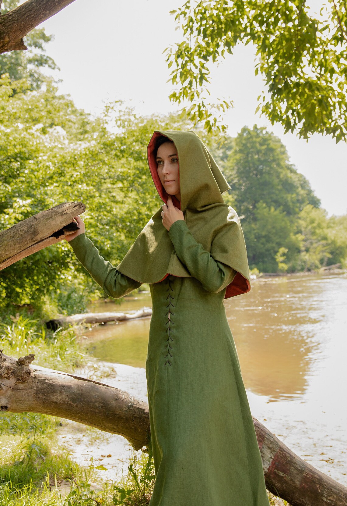 Early Medieval Bocksten Wide Warm Wool Hood With Linen Lining - Etsy