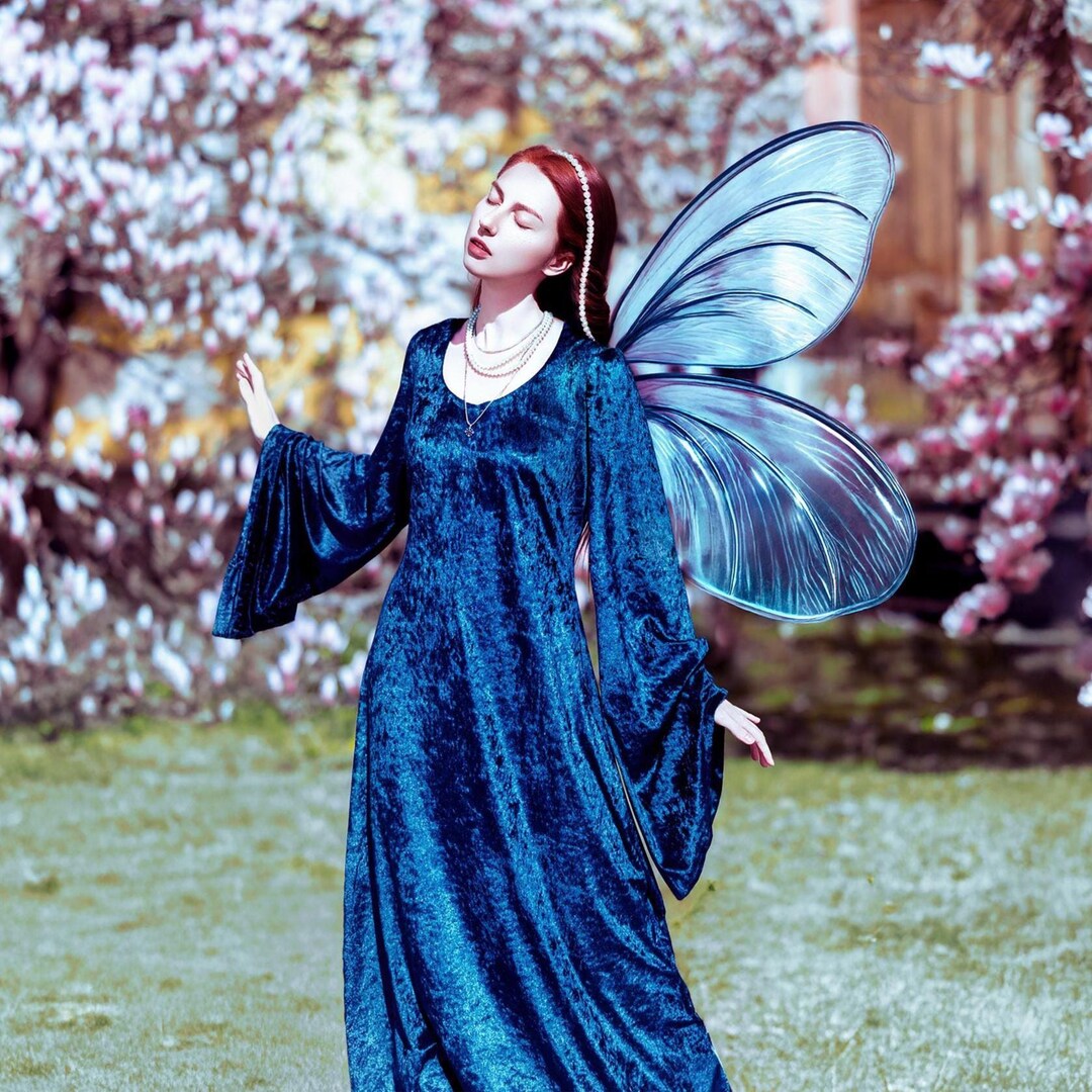 Medieval Fantasy Elf Renaissance Faire Velour Velvet Fairy Chemise ...