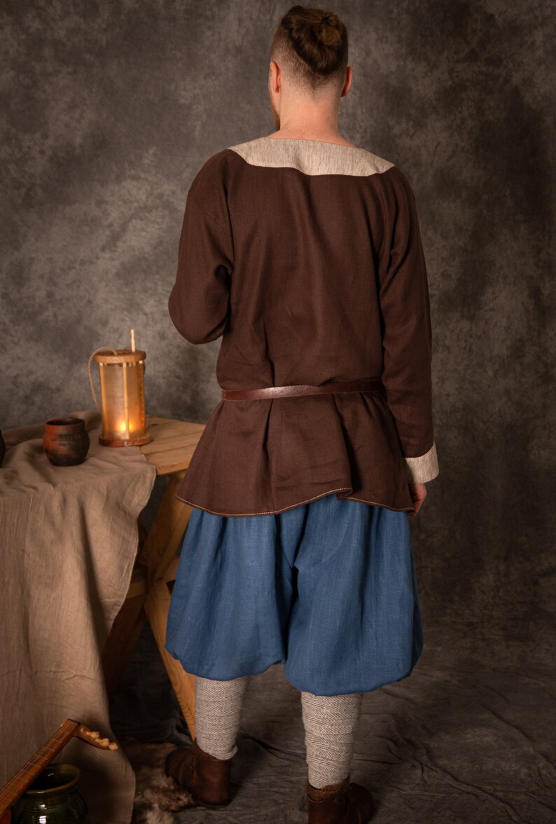 Early Medieval Linen Shirt With Linen Hems for Viking and | Etsy