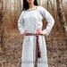 Early Medieval Linen Underdress Gown With Handmade Natural Silk ...