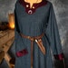 Early Medieval Wide Warm Wool Dress With Natural Silk Hems for - Etsy