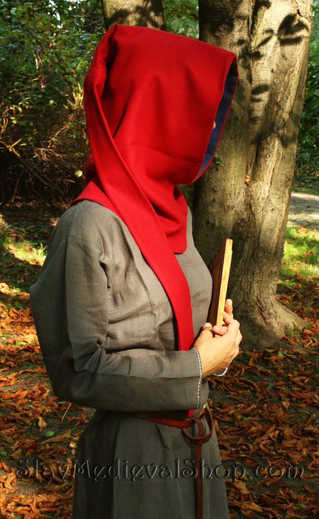 Medieval Wool Hood With 100% Linen Lining With Liripipe Based on ...