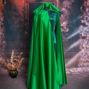 Medieval Renaissance Faire Elf Medium-weight Cotton Satin Wide Hooded ...