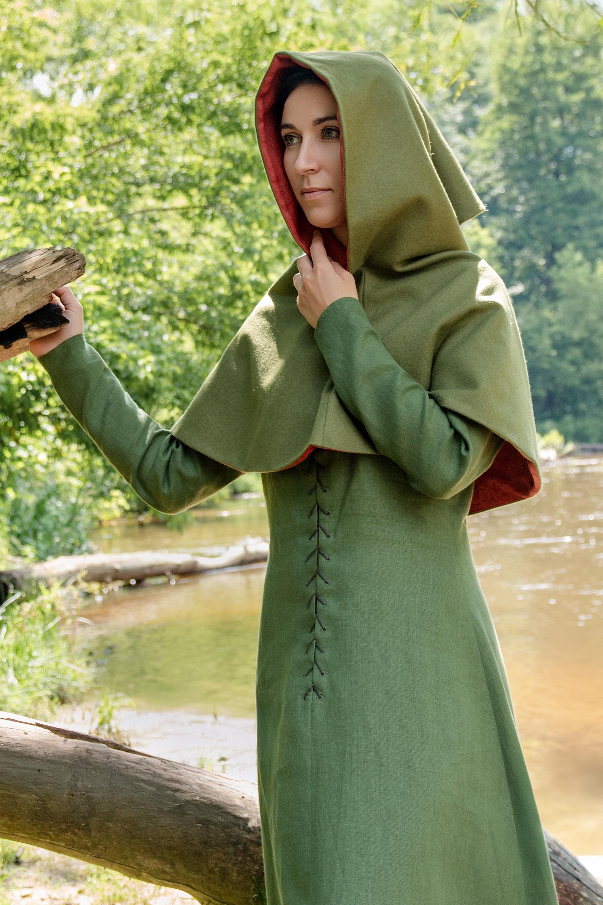 Bocksten Wool Hood With Linen Lining | Medieval Viking Reenactment ...