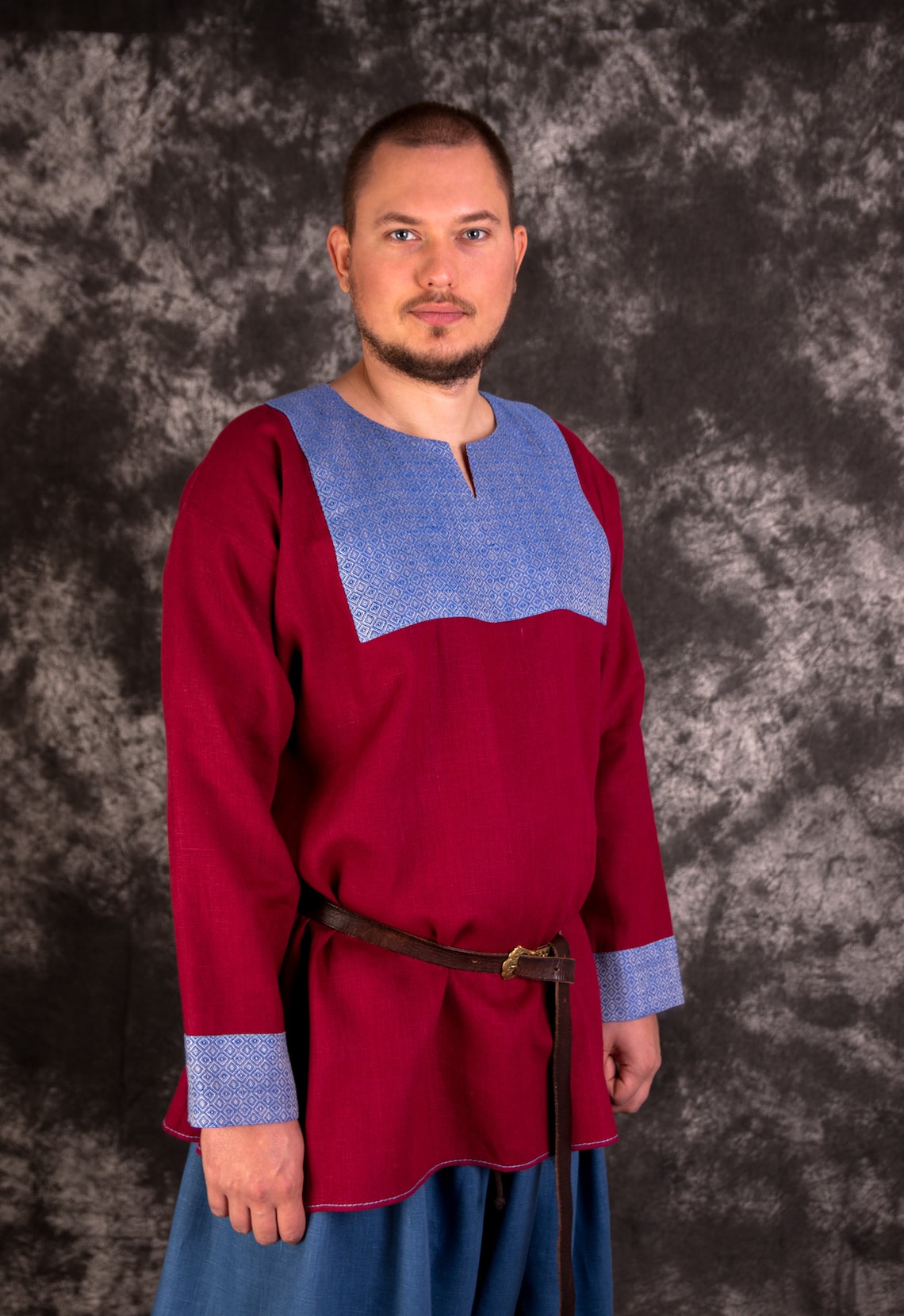 Early Medieval Linen Tunic With Diamond Twill Hems From Birka - Etsy