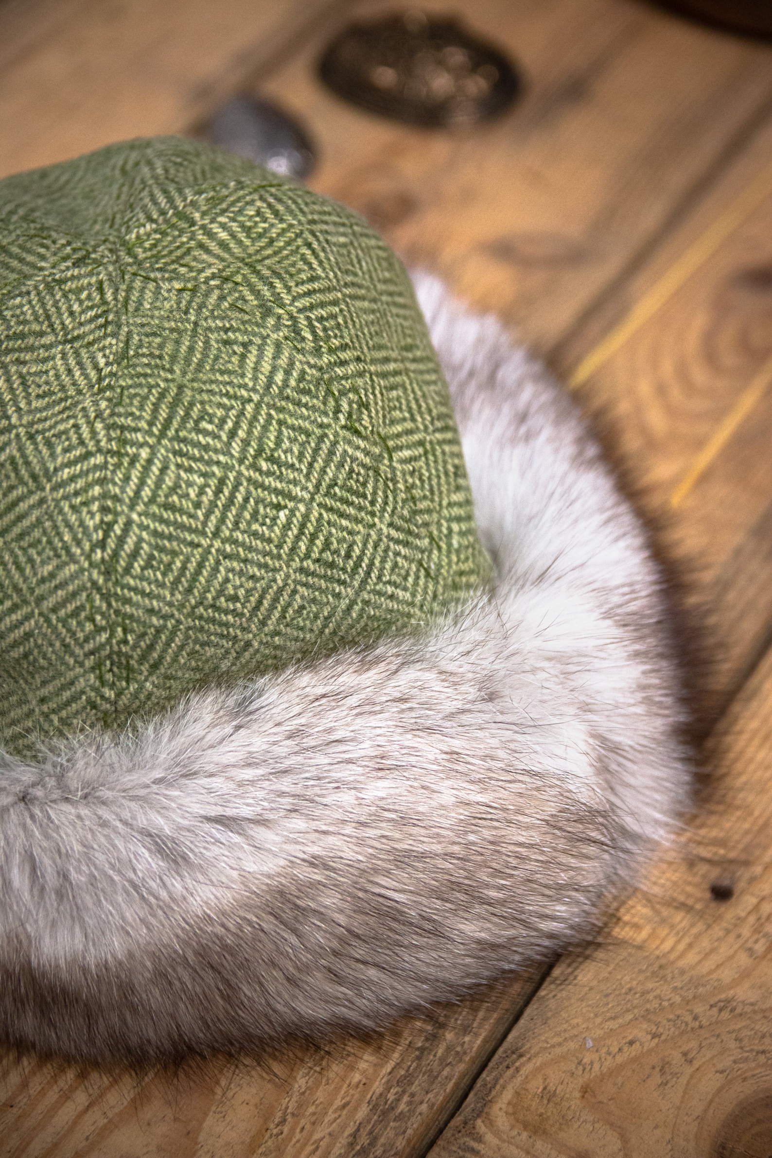 Early Medieval Diamond Wool Birka Round Hat With Natural White - Etsy