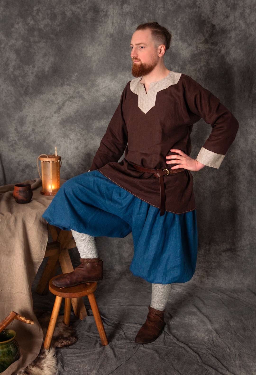 HARALD | Early Medieval Men's 2-piece Costume With Birka Linen Tunic ...